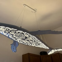 Handcrafted Unique Whale Shark Ceiling Chandelier: Led Wall Lamp for ...