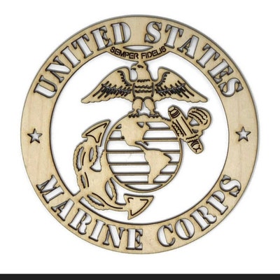 USMC United States Marine Corps Wall Art Laser Cut Sign Gift Idea Army ...