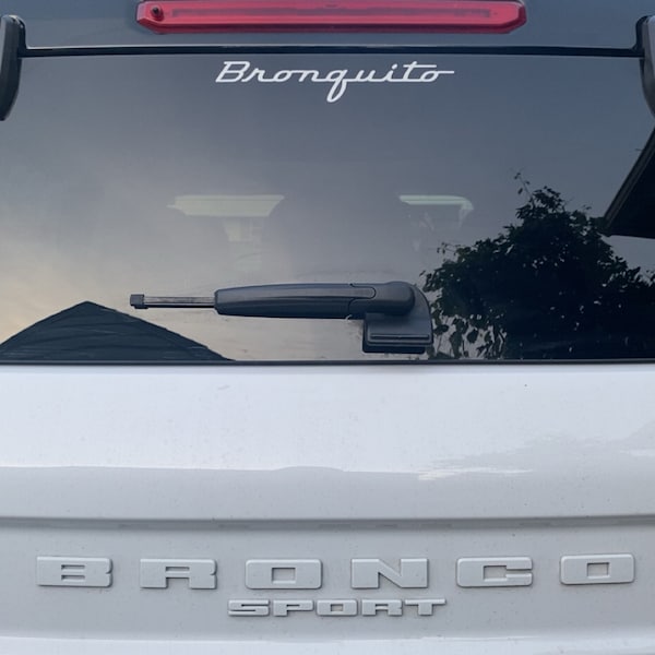 BRONQUITO Self Aware Ford Bronco Sport Vinyl Window Sticker for Rear ...