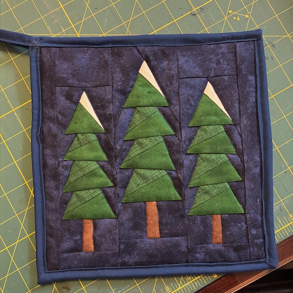 Forest in 3 Sizes, 8" 10" 12" Square. FPP Foundation Paper Piecing ...