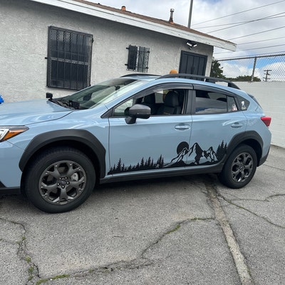 Enhance Your Ride With a Sasquatch Mountain Vinyl Decal Featuring Trees ...