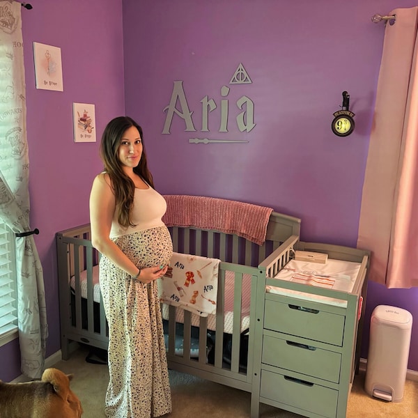 Wizard Nursery Sign Baby Name Sign Wizard Custom Wood Name Sign Over ...