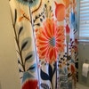 Scandinavian Kurbits Cream Orange and Blue Flower Shower Curtain Bright ...