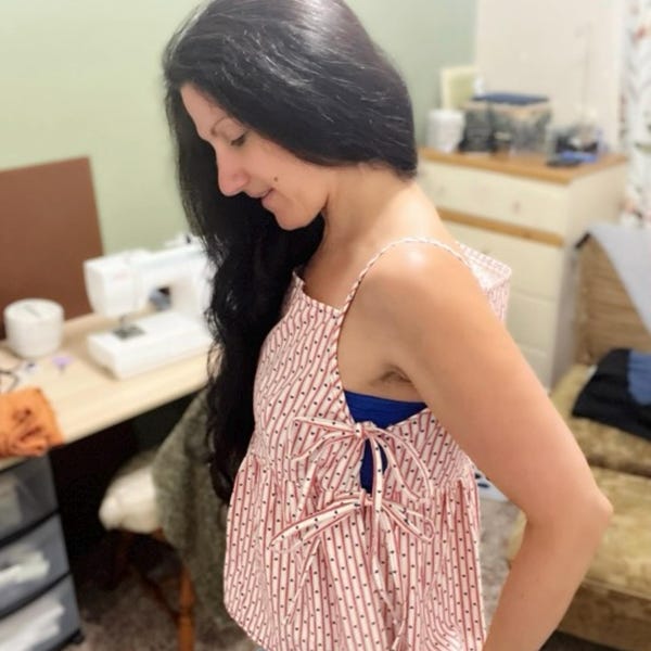 Side Tie Top Sewing Pattern| Beginner Pattern| Peplum Top PDF Pattern ...