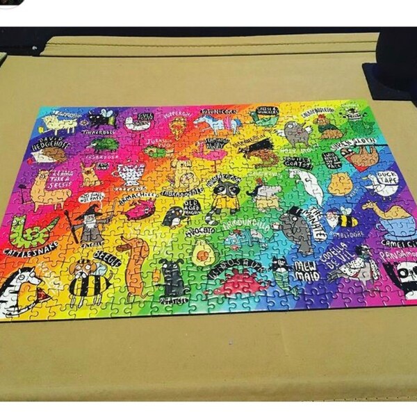Punimals Animal Jigsaw Rainbow Jigsaw Pun Jigsaw Funny Jigsaw Katie ...