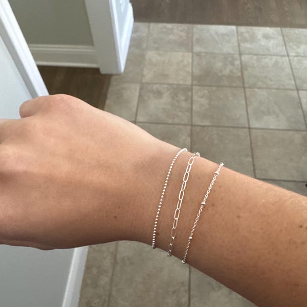 CANEO 100% 925 Sterling Silver Double Layer Bracelet Silver Bracelet ...