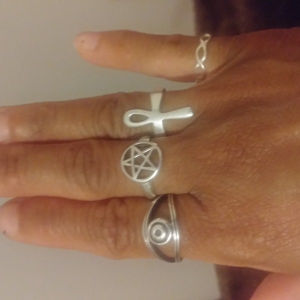 Evil Eye Sterling Silver Ring Handmade Solid Medieval 925 Unique Unisex ...
