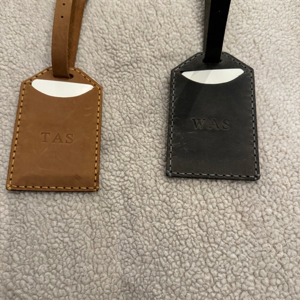 Personalized Leather Luggage Tag, Custom Luggage Tag, Custom Leather Travel Tag, Custom Leather ...