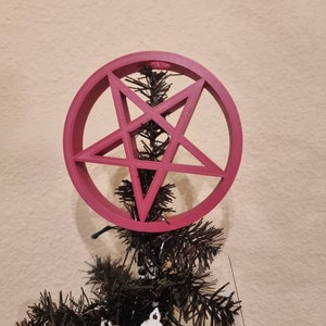 Pentagram Tree Topper Pentacle Reversible Gothic Holiday - Etsy
