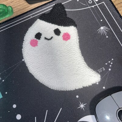 Halloween Home Decor, Spooky Halloween Mug Rug, Spooky Punch Needle ...