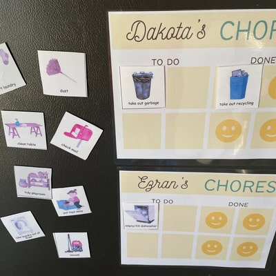 Editable Kids Daily Routine Cards Daily Visual Schedule Chore Chart for ...