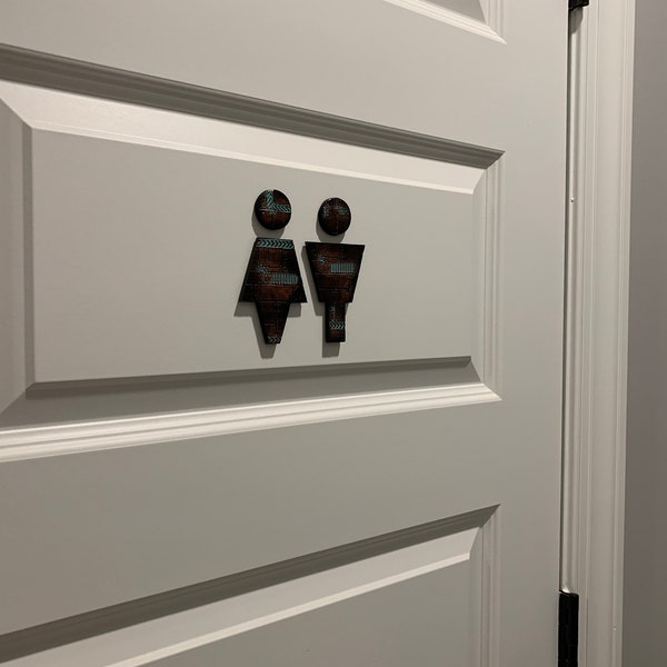 Gold Restroom Sign, Male Female Bathroom Signs for Gold Home Decor ...