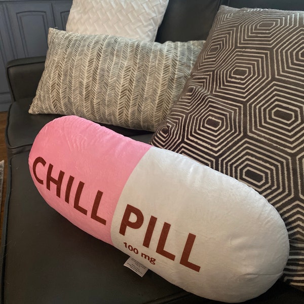 Chill Pill Decorative Throw Pillow Gift for Home, Apartment, Dorm Room ...
