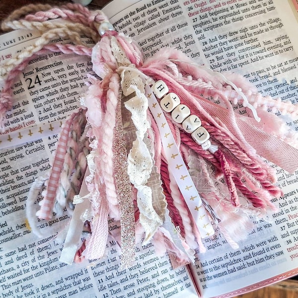 Bible Tassel Bookmark, Bible Study Journal Bookmark, Boho Romantic ...