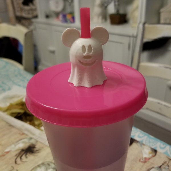Happy Haunt Ghost Straw Topper Straw Buddy STL File for 3D Printing ...
