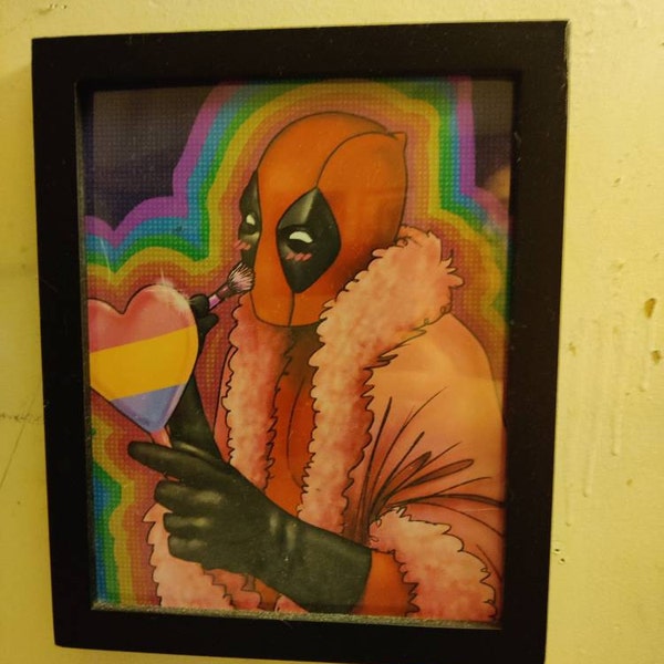 Pretty Deadpool - Marvel Inspired Print - Etsy