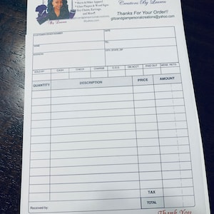 2 Part Ncr Carbonless Sales Receipt Book Full Color Customized 5.5 X 8. ...
