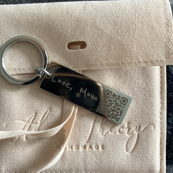 Soundwave Keychain With QR Code, Soundwave Art QR Code, Voice Recording ...