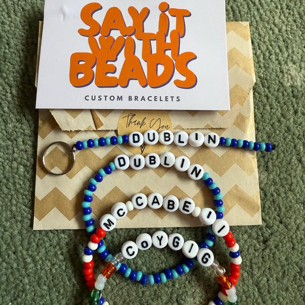 Liverpool Football Team Clay Bead Bracelet in Red and White With Gold ...