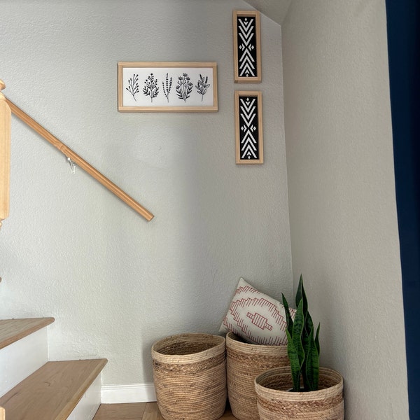 Long Bohemian Black and White Aztec Sign / Boho / Bohemian Sign ...