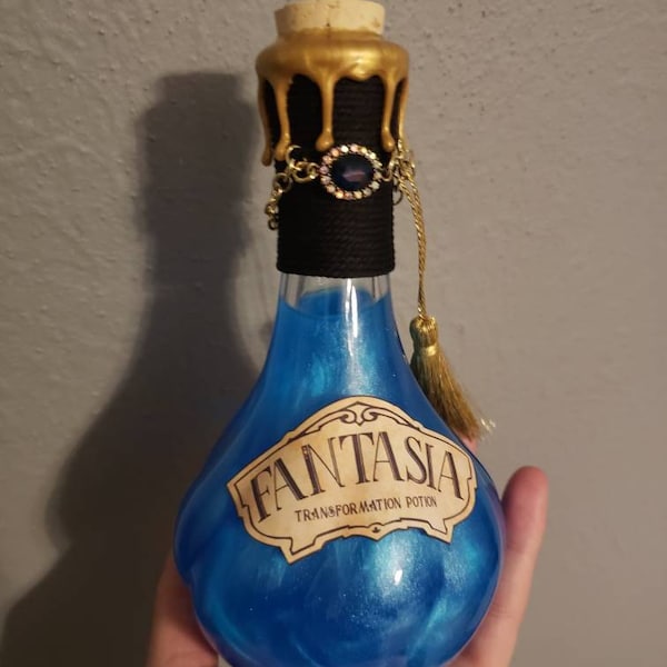FINAL FANTASY Inspired FANTASIA Potion Bottle With Magical Swirling ...