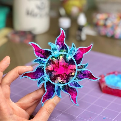 Tangled Sun Etched Silicone Mold Shiny Mould for Resin and Concrete ...