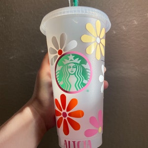 Flower Power Starbucks Venti Reusable Cold Cup - Etsy