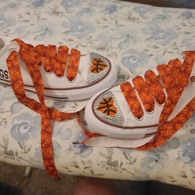 Football Blinged Converse Shoes. Custom Football Converse. Women's ...