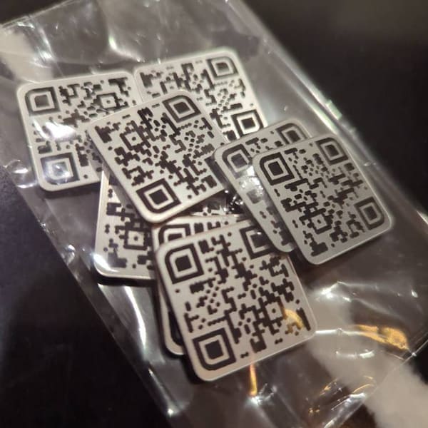 Mini QR Code Tag - QR Code Card - Durable - Reusable - Restaurant ...