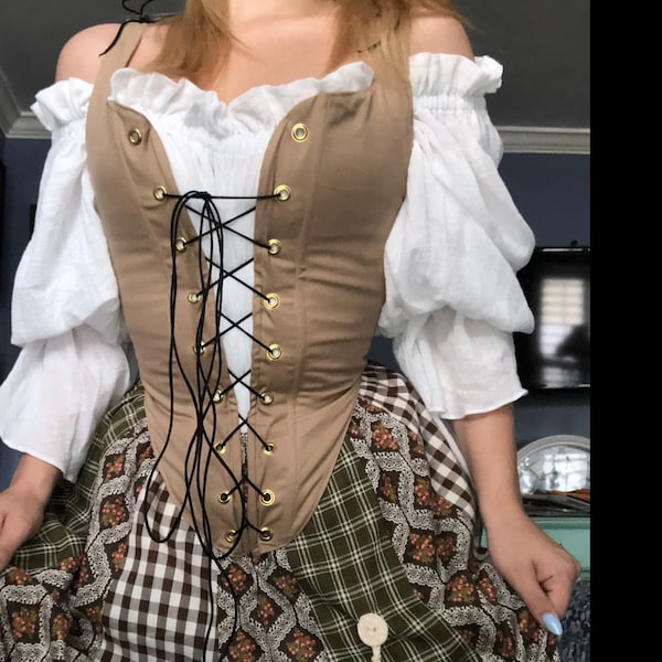 Renaissance White Cotton Chemise, Peasant Blouse, Steampunk, Victorian ...