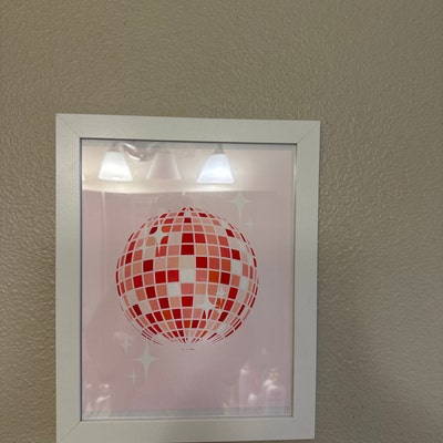 Disco Ball Decor Groovy Poster, Preppy Room Decor Bar Cart Art, Disco ...