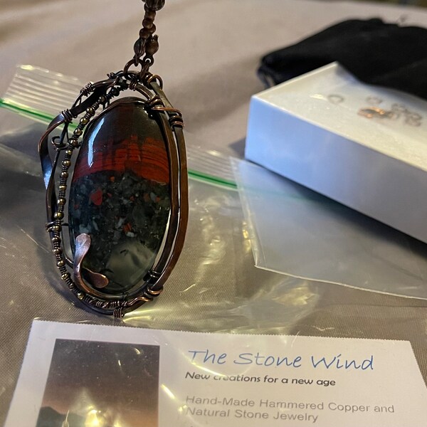 Stone Wind "dragons in the Mist" Boho Copper Circlet Amulet With Brass ...