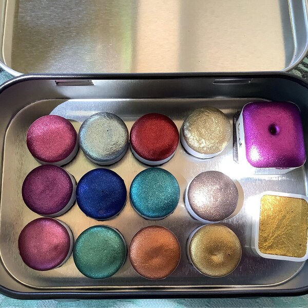 MICA DOTCARDS Handmade Watercolors Mica Metallic Dot Cards Sample Sets ...