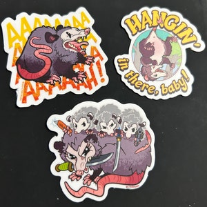 VS031 Halloween Retro Black Cat Face Stickers / Vintage Spooky Kitsch ...