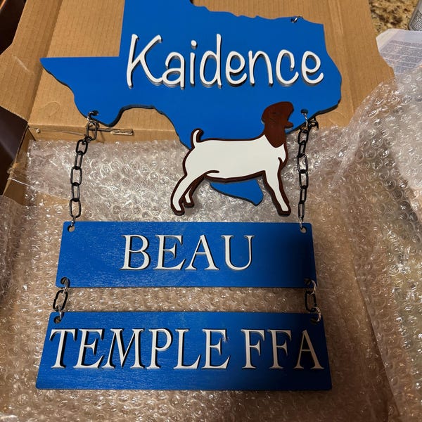 Custom FFA Animal Stall Sign, FFA Sign, 4H Sign, Stall Sign, Animal ...