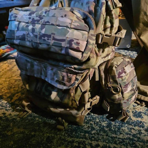 Molle II US Army Fighting Load Carrier FLC Tactical Vest W/ 9 Pouches ...