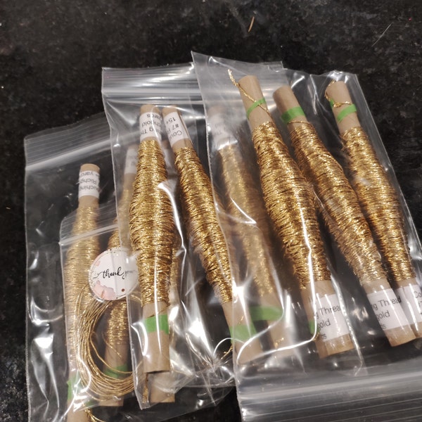 Best Couching Thread for Goldwork Hand Embroidery in Gold, Silver and ...