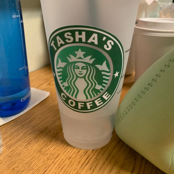 Personalized Starbucks Coffee Cup Label Files - Svg, Png, Dxf. and Eps ...