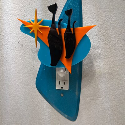 3D Mid Century Modern starlite Welcome Sign Address Sign House Numbers ...