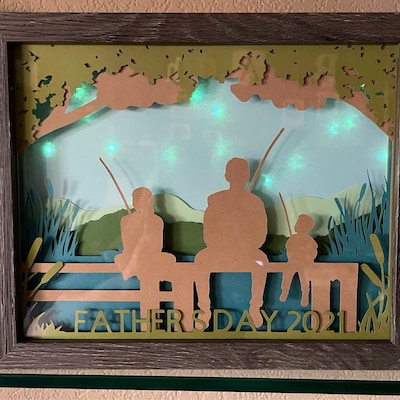 Customizable Grandpa Shadow Box Template, 3D Layered Grandfather Shadow ...