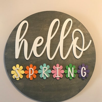 Original Seasonal Interchangeable Hello Sign - Etsy