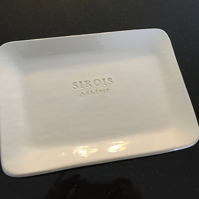 Custom Name Platters Personalized Pottery Wedding Gift Monogram Trays ...