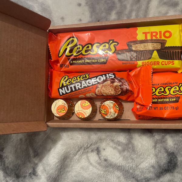Reeses Mini Treat Gift Box | Handmade Reese's Hamper | Reeces Chocolate ...