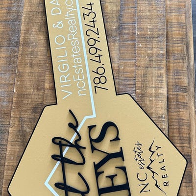 Blank Wood Key Ready to Paint, NOT Glued, Realtor Wood Key Sign, Real ...