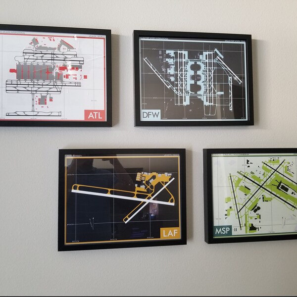 Embry Riddle Colors Daytona Airport Art Print, DAB Airport Map Poster ...