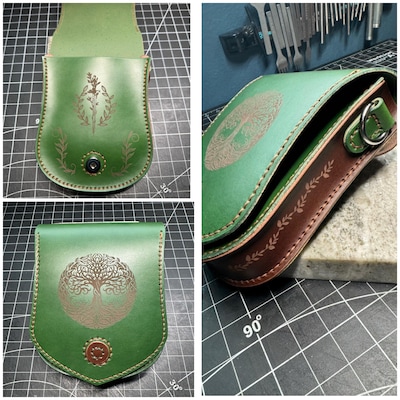 Leather Pouch Pattern Men Belt Waist Bag Pouch Leather Diy Leather ...