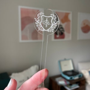 Drink Stirrer Custom Wedding Logo, Personalized Engraved Cocktail ...