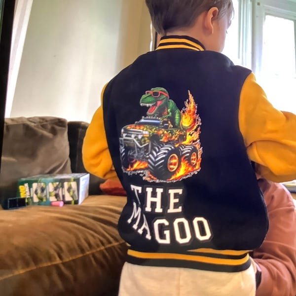 T-rex Monster Truck DTF Transfer: Kids' Apparel Graphic - Etsy