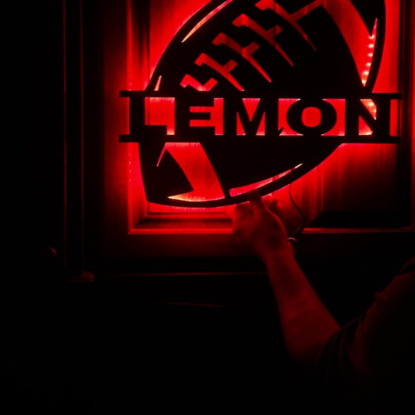 Michael Jordan Lighted up Wallart, RGB Led 16 COLORS W/REMOTE Wooden ...