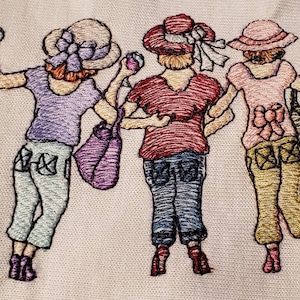 3 GIRLFRIENDS EMBROIDERY - Fits a 4x4", 5x7" & 6x10" Hoop - Machine ...